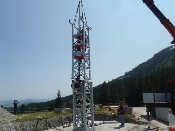 Alpspitzbahn: Neue „AlpspitzKICK“ Zipline-Freizeitanlage in Bau